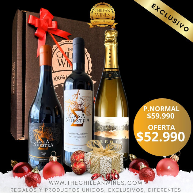 Colección Exclusiva Caja madera con 3 vinos – Chileanwines - Regalos ...